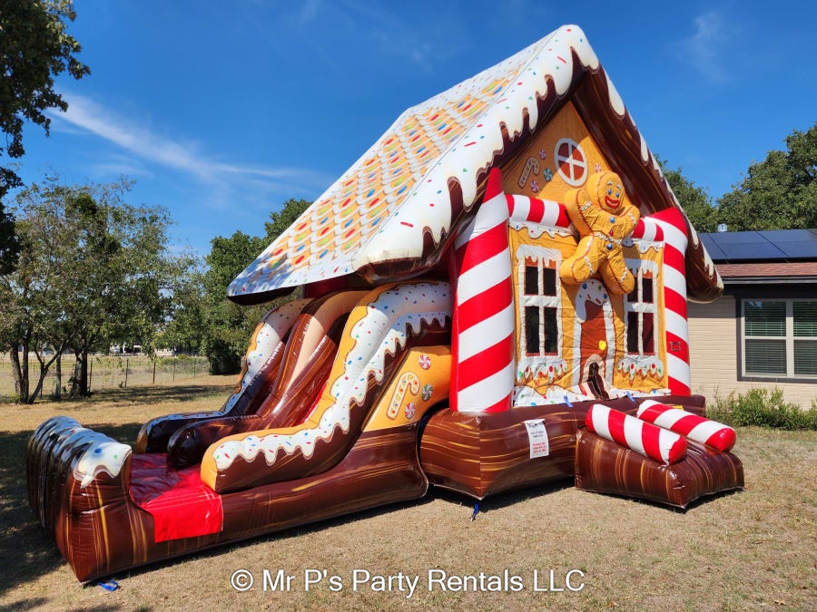 Gingerbread Bounce House Combo - Dry - Bounce House Rental in Lipan ...