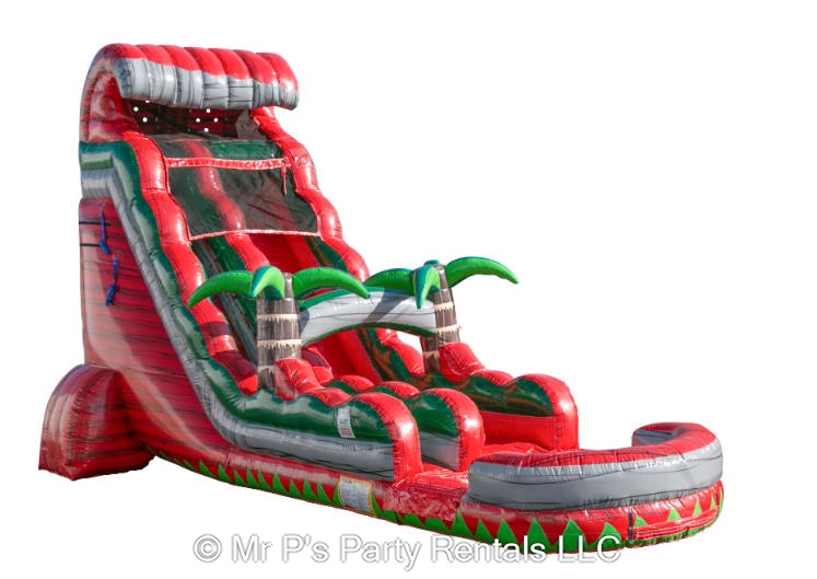 Ruby Crush Tsunami Wet/Dry Slide - 24' - Single Lane - Bounce House Rental in Fort Worth ...